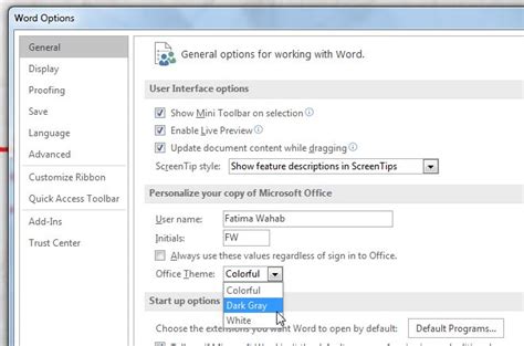 How To Get A Dark Grey Theme In Ms Office