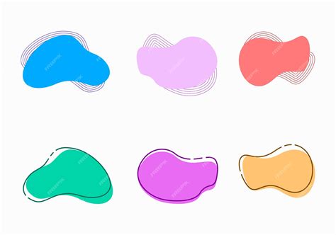 Premium Vector Set Of Modern Fluid Blob Shapes Design