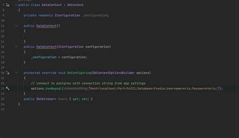 Host Cant Be Null Error When Trying To Run Db Migration Using Postgres C