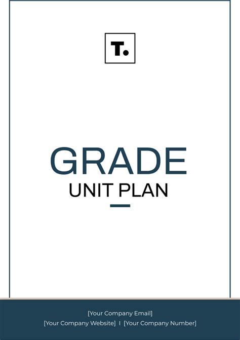 Free Grade Unit Plan Template To Edit Online