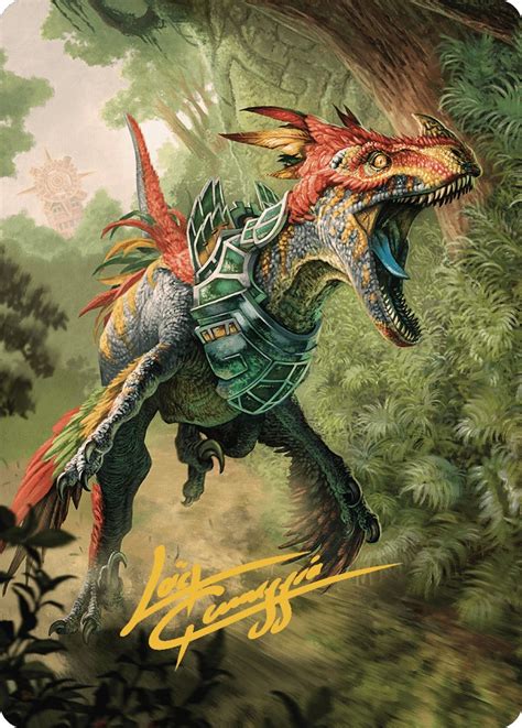 Dinosaur Token Art Card Gold Stamped Signature Art Series The Lost