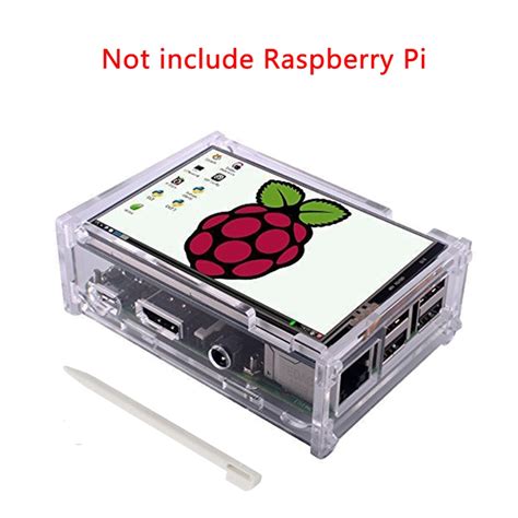 LCD TFT Touch Screen Display With Stylus For Raspberry Pi Pi Acrylic Transparent Case