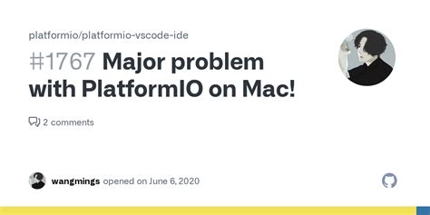 Major Problem With Platformio On Mac · Issue 1767 · Platformio