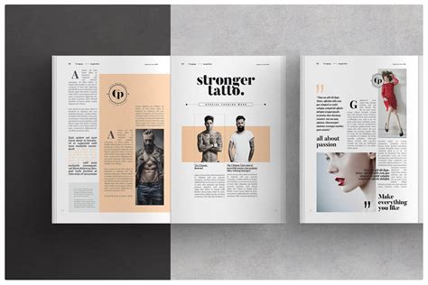 Magazine Layout Template Content Calendar Template