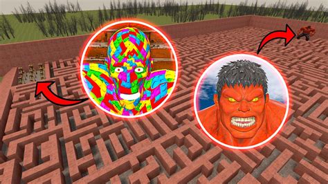 Lego Scp 096 Vs Rulk Red Hulk In Garrys Mod Youtube