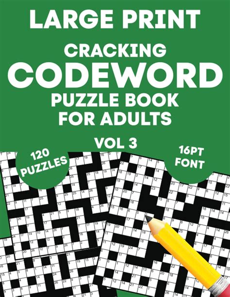 cracking codeword puzzle book for adults vol 3 large print codeword
