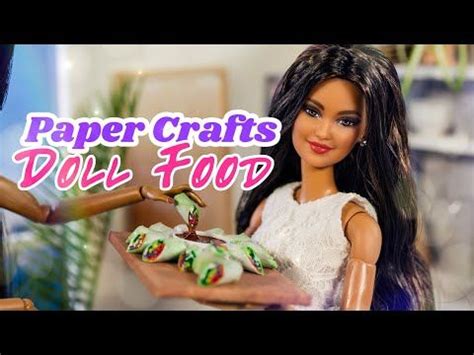 Lets Make Miniature Food For Our Dolls Using Paper Diy Doll Food