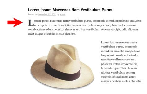 How To Create Drop Caps Big First Letters In Wordpress