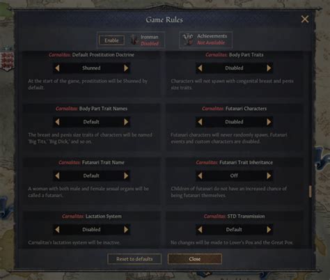 Carnalitas Unified Sex Mod Framework For CK3 Crusader Kings 3 LoversLab