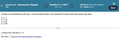 Solved Homework Homework Chapter 7 2 Question 2 7 2 29 T