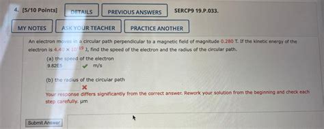 [solved] Help An Electron Moves In A Circular Path Perpen