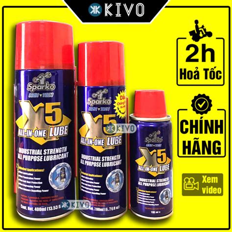 Chai Xịt Chống Rỉ Sét Và Bôi Trơn X5 Sparko ChÍnh HÃng Bình Xịt Tẩy Rỉ Sét Nhông Phá Rỉ Sét