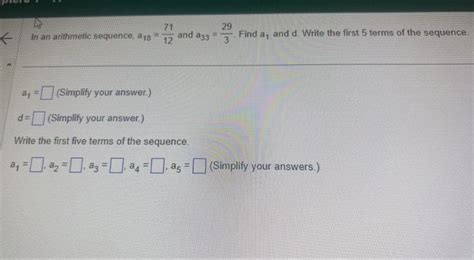 solved in an arithmetic sequence a18 1271 and a33 329 find