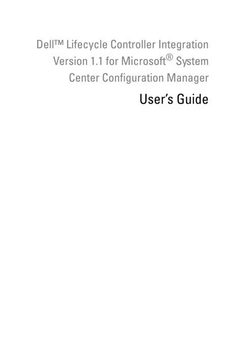 pdf dell lifecycle controller integration for system center