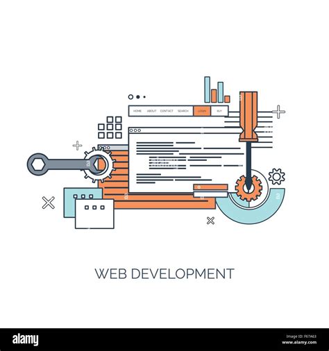 vector illustration flat computing background programming coding web
