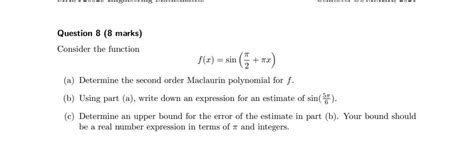 Solved Question 8 8 Marks Consider The Function F2