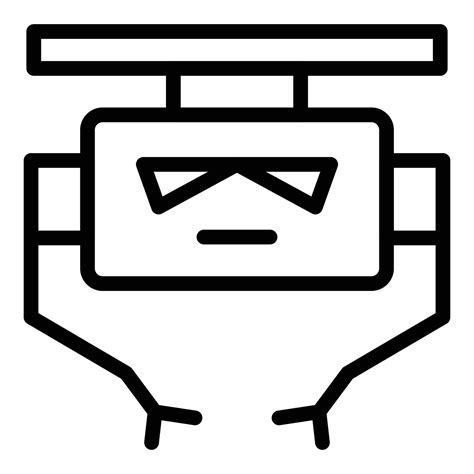 Wall Robot Icon Outline Vector Cute Toy 15100905 Vector Art At Vecteezy