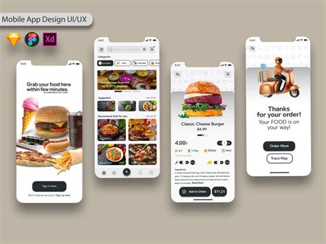 food delivery app ui ux design