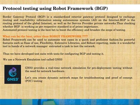 Network Protocol Testing Using Robot Framework Pdf