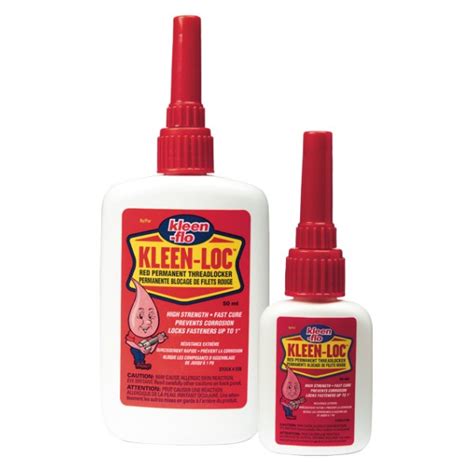 Kleen Flo KLEEN LOC PERMANENT RED THREADLOCKER Crescent Oil
