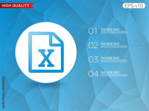 Vecteur Stock Excel file icon. Button with excel file icon. Modern UI vector. | Adobe Stock