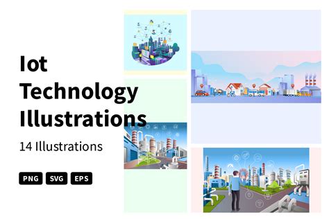 Premium Iot Technology Illustration Pack From Science And Technology