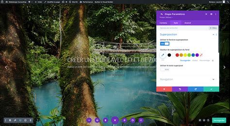 Créer un slider full screen avec effet de zoom sur Divi