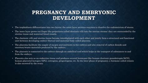 3 Human Reproduction Implantation Pregnancy And Embryonic Development Parturition And