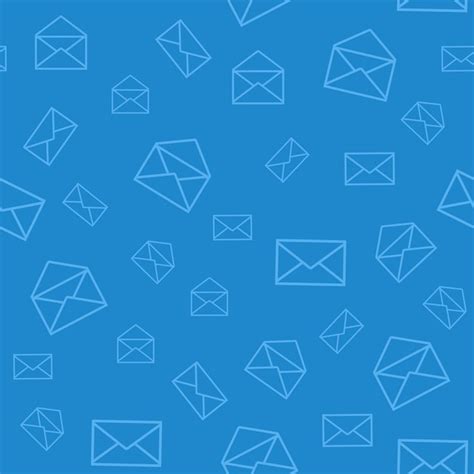 Premium Vector Vector Seamless Blue Pattern With Line Envelopes