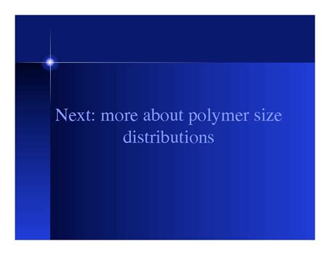 Introduction To Polymerization Kinetics