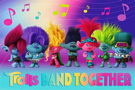Trolls Band Together Movie Poster The Gang Size 36 X