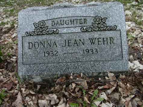 Donna Jean Wehr 1932 1933 Find A Grave Memorial