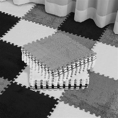 Puzzle Carpet Squares Large 16 Piece Interlocking Carpet