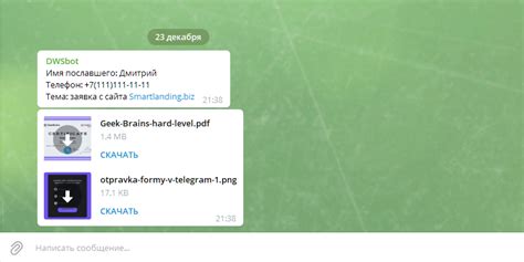 Отправка данных формы в Telegram текст и фото