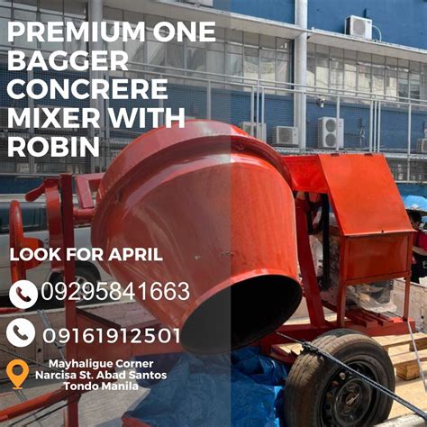 Premium One Bagger Concrete Mixer With Robin Commercial And Industrial