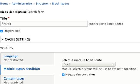 Module Condition Drupal Org