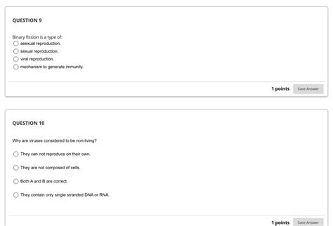 Solved QUESTION Binary Fission Is A Type Of Asexual Chegg