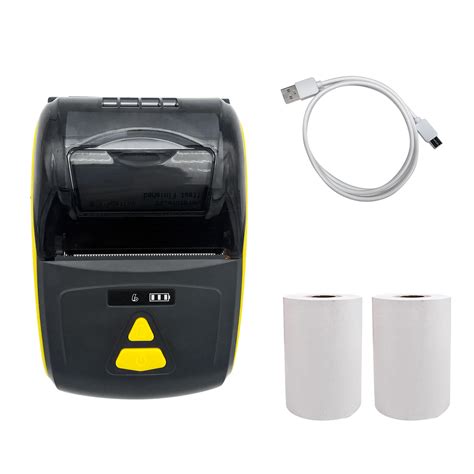 Label Printer Portable Ticket Printer With 2 Rolls 57mm Printer With 2 Receipt Bill Ticket Inch