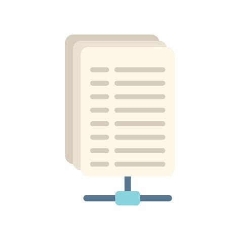 Database Sheet Icon Flat Vector Crm Data Vector Art At Vecteezy