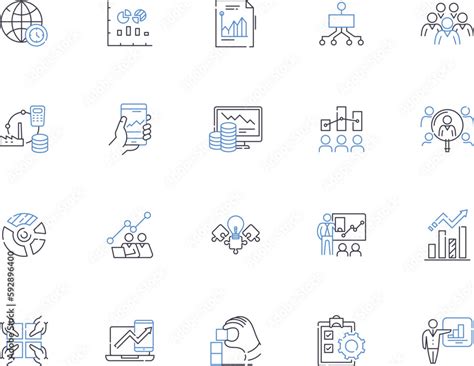 Vetor System Design Outline Icons Collection System Design
