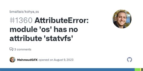 attributeerror module os has no attribute statvfs · issue 1360