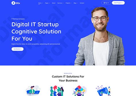 互联网it技术seo营销服务企业网站html5网页模板 云部落资源网