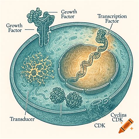 A Detailed Biological Diagram Illustrating Cellular Processes It Shows