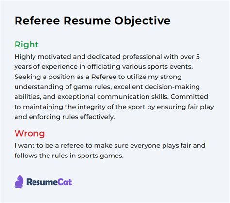 Top 17 Referee Resume Objective Examples Resumecat