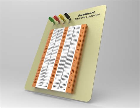 3d Breadboard Turbosquid 1344270