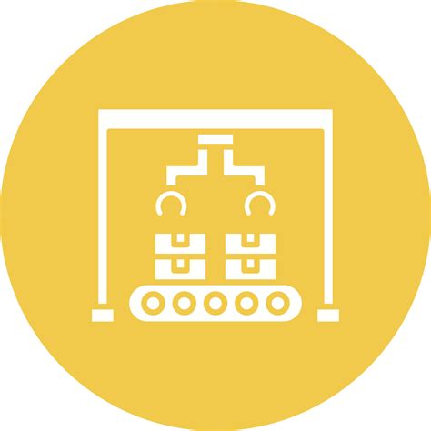 Conveyor Robot Glyph Circle Icon 16044318 Vector Art At Vecteezy