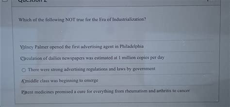 Solved Which of the following NOT true for the Era of | Chegg.com