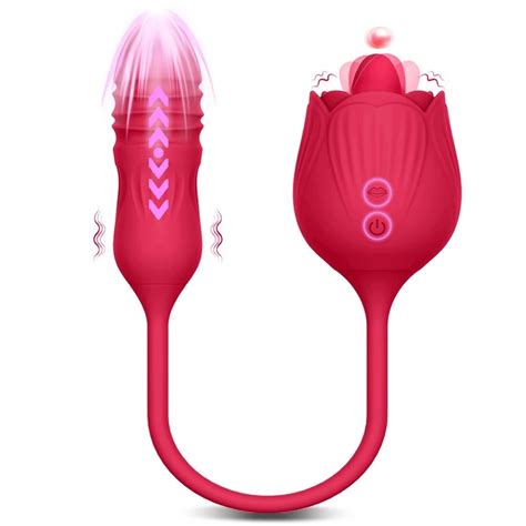 Nessus Play Rose Clitoris Vibrator With Tongue Licking Double