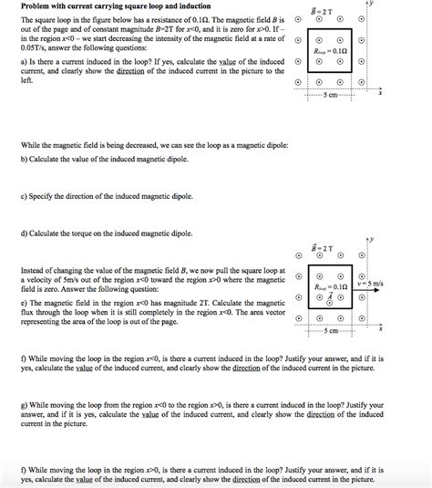 Solved Problem With Current Carrying Square Loop And Chegg