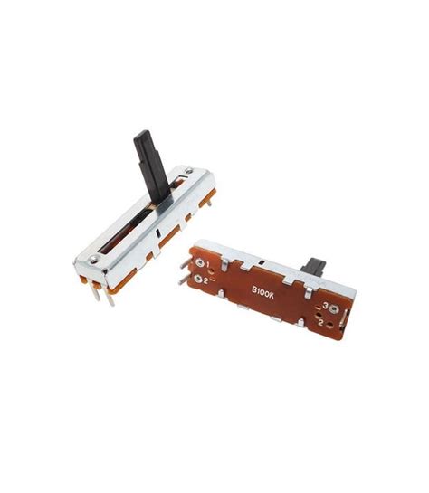 100k Ohm Linear Taper Slide Potentiometer Pcb Mount Plastic Shaft Lever Height 15mm